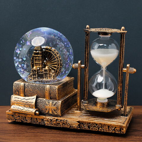 Bulk Buy China Wholesale Resin Snow Globe Music Box Hourglass Timer ...