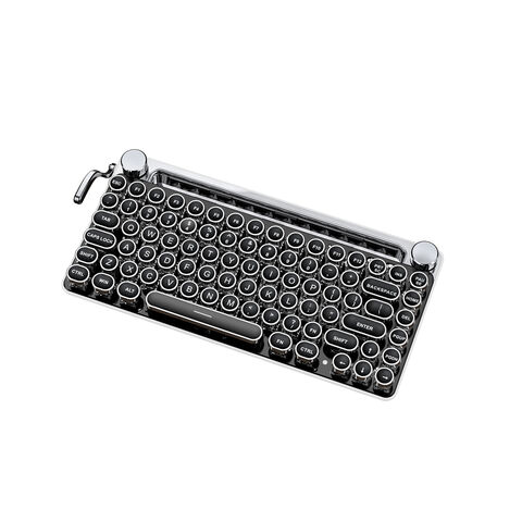 Factory Direct Sales Newest 2.4g+bt+wired Retro Typewriter Keyboard For ...