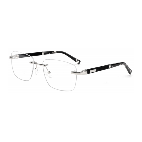 Metal Rimless Glasses Frame Men, Square Frame Glasses, Rectangular ...