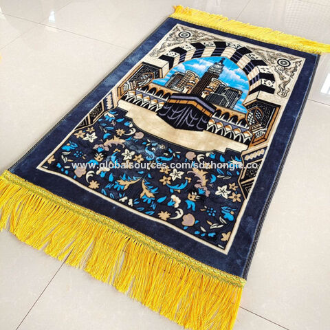 Zhongle Travel Prayer Rug Thick Prayer Rug Islam Praying Carpet Islam ...