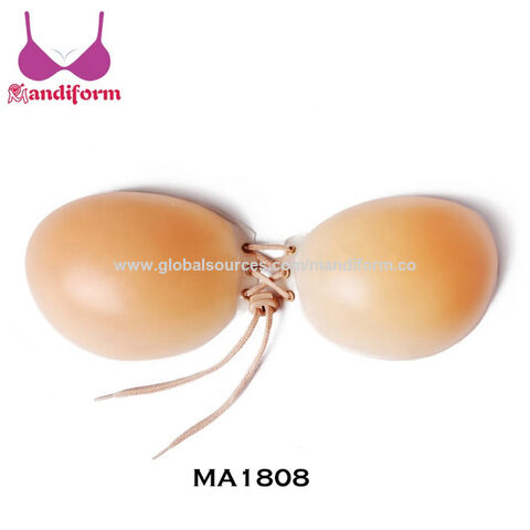 Adhesive Push Up Strapless Bra Reusable Invisible Silicone Backless ...