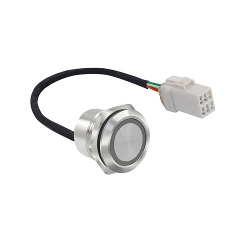 Honyone Ptm19 19mm Ip69 Waterproof Momentary Rgb Led Black Push Button ...