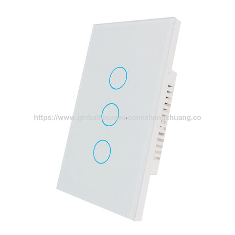 2024 Us Popular 10a 3 Way 3 Gang Tuya Smart Home Wifi Wireless Touch ...