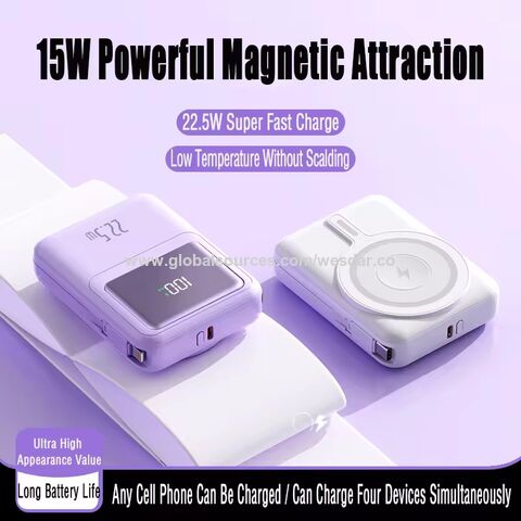 New Product With Bracket Wireless Power Bank Ultra-thin 10000mah Mini ...