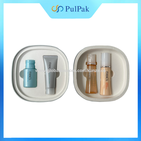 Custom Cosmetic Packaging Box Custom Insert Pulp Material Degradable ...