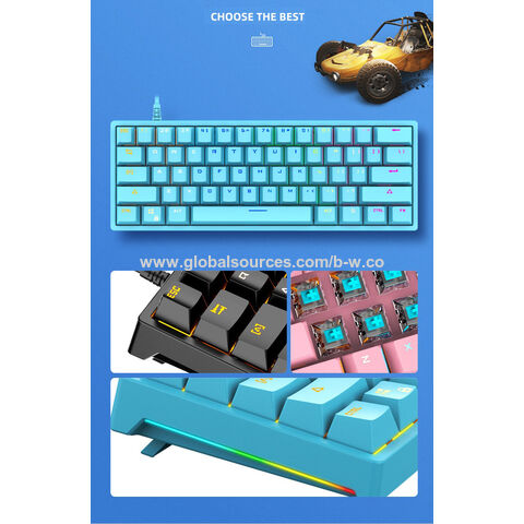 Bulk Buy China Wholesale Custom 60% Mechanical Gaming Keyboard Pink ...