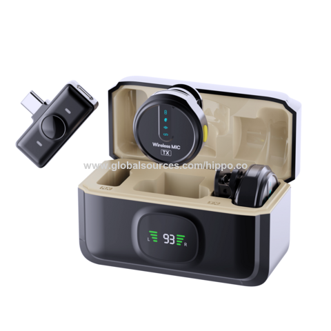 Round Style Wireless Microphone Environment Noise Cancelling Lavalier ...