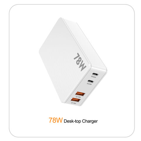2024 New Promotional 78w 2c2a Chargers Adapters Usb C Desktop Charger 4 ...
