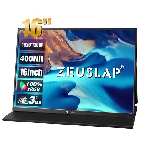 Full Hd 1200p 16" Inch Smart Portable Usb Type C Pc Gaming Monitor Ips ...