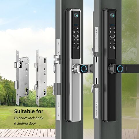 Waterproof Outdoor Biometric Fingerprint Doorlock Handle Glass Aluminum ...