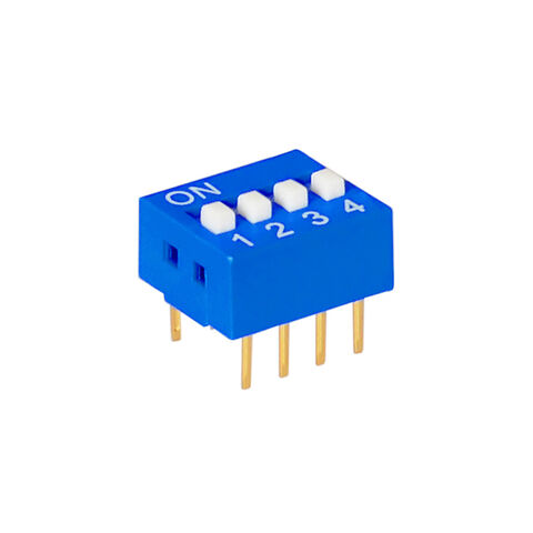 2.54mm 0.100" Dip Switch Spst 4 Positions Gold Pin, Rohs Directive ...