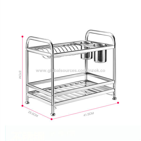 Adjustable Steel Tube Shelving Rack Metal Heavy Duty Kitchen Rack Shelf ...