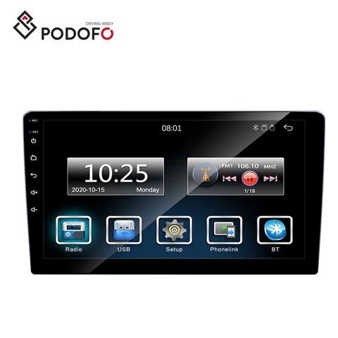 Podofo 2 Din 9'' Car Radio Carplay Autoestereo 2.5d Full Touch Screen ...