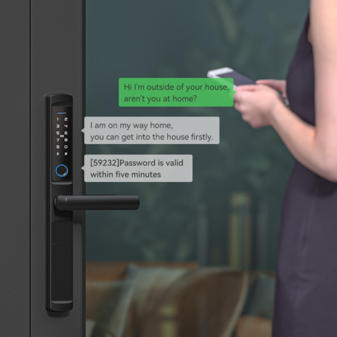 Digital Door Lock Electric Fingerprint Tuya Smart Door Lock For Narrow ...