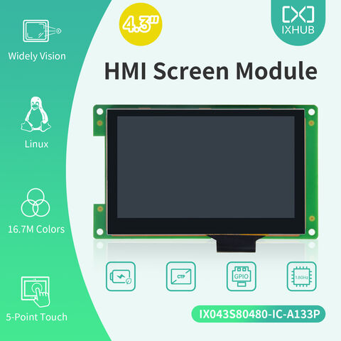 Ixhub Ix043s80480-ic-a133p 4.3 Inch Lcd Screen Hmi Display Capacitive ...