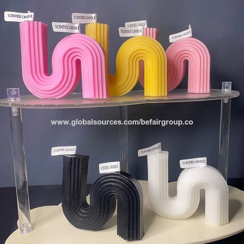 Geometric S-shaped Scented Candle Simple Large S-shaped Ladder ...
