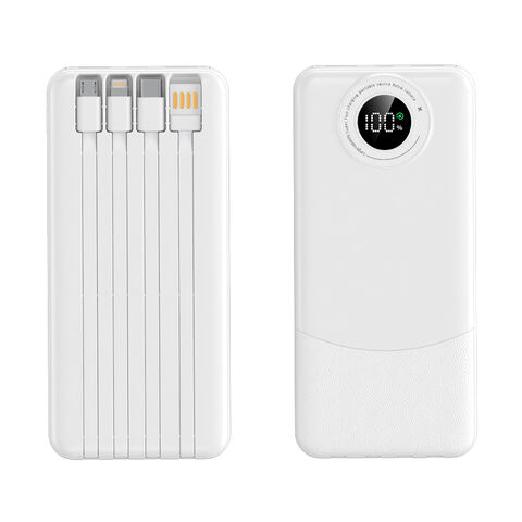 Oem+abs+10000mah Power Bank With Built-in Cable With Digital Display ...