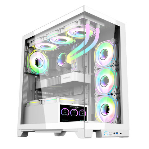 Cpu Cabinet Computer Case Bulk Atx Pc With Power Supply Fan Plexiglass ...