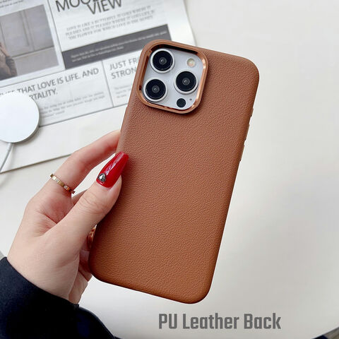 Wholesale Pu Leather Back Phone Case Cover With Magsafe For Iphone 12 ...