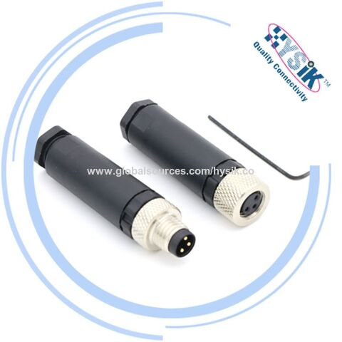 Industrial Field-wireable M8 Sensor Connector 3 4 Pin Male Adaptor ...