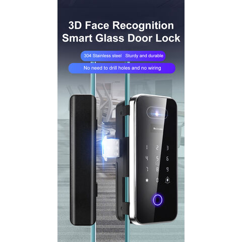 3d Face Recognition Stainless Steel Glass Door Fingerprint Tuya Smart ...