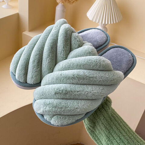 Luxury Slippers Fluffy Slippers Satin Slippers Ladies Shoes Loafers Men ...