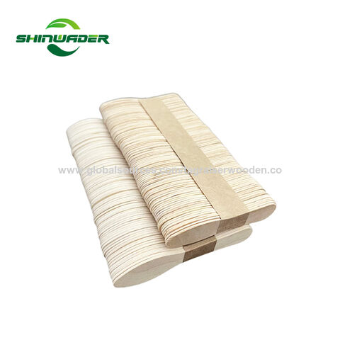 Hot Sale Birch Biodegradable Bamboo Ice Cream Scoops & Stacks Wood Eco ...