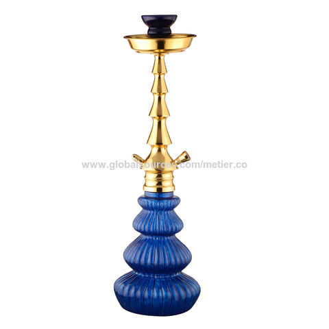 Metier 21 Inch Tall Glass Smoking Hookah With Metal Plate/ash Catcher ...