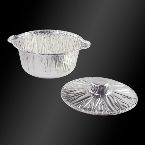 Custom Food Grade Aluminum Foil Cooking Pans Round Disposable Aluminum ...
