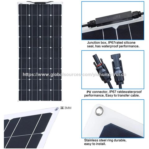 New Arrival High Efficiency Sunpower 200w Cell Semi Flexible Solar ...