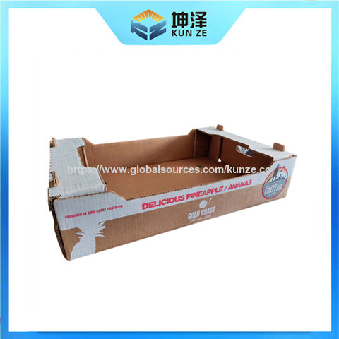 Pineapple Fruit Packaging Box Stable Strong Corrugated Boxes Folding ...