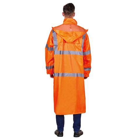 Factory Price Hi Vis Hooded Adjustable With Reflective Tape Long Safety ...