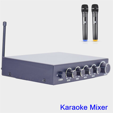 Dj Mixer With Dual Wireless Microphone, Two Cordless Uhf Mics With Long ...