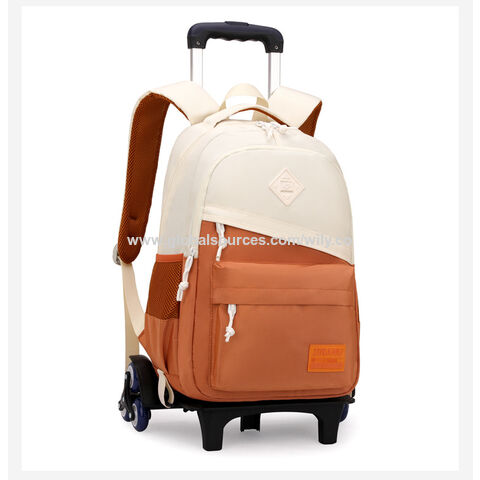 Back To School 6 Wheels Trolley Backpack For Students And Youths ...