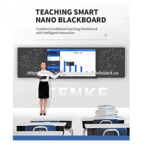Push Pull Interactive Panel School Blackboard Color Black/white/green ...