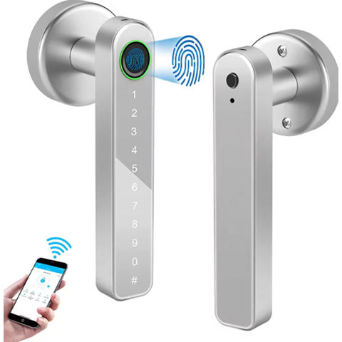 High Security Black Aluminum Alloy Fingerprint Password Unlock Hidden ...