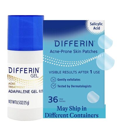 Differin Acne Treatment Gel And Differin Patch Set: 36 Differin Power ...