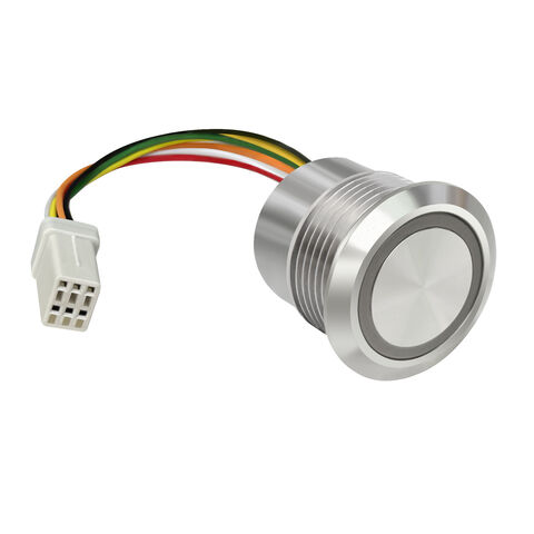 Honyone Ptm19 19mm Ip69 Waterproof Momentary Rgb Led Black Push Button ...