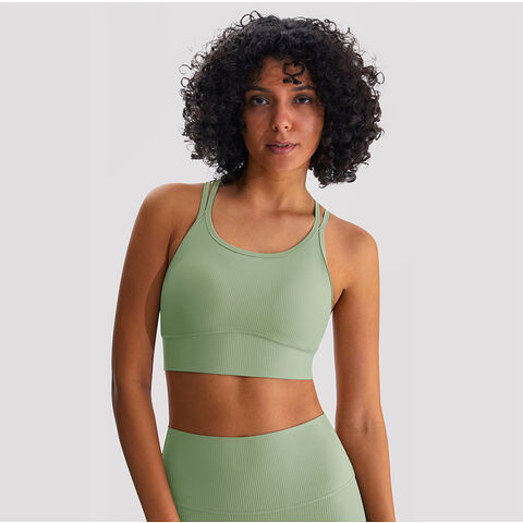 Wholesales Yoga Bra Ribbed Comfortable Professional Running Training ...