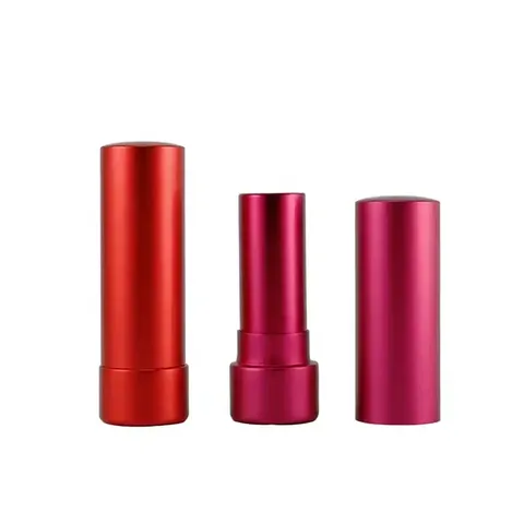Shiny Red Push-up Lipstick Tube: Unique Round Aluminum Design. - Buy ...