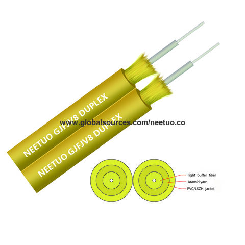 Indoor Cable Fiber Optic Cable Gjfjv/gjfjv8 Duplex Zip Cord Cable Tight ...