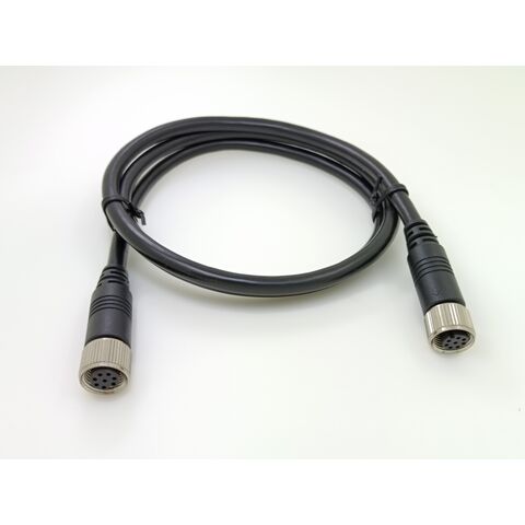 M12 Profibus Cable Female To Female 8pin Connector Straight Molding ...
