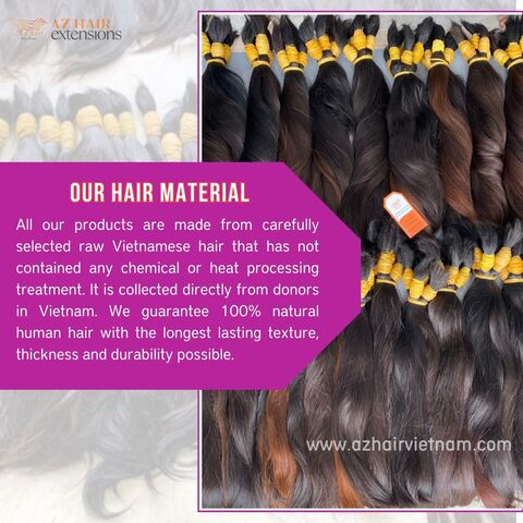 Vietnamese Raw Virgin Hair Cuticle Intact Bulk Human Hair Extensions ...