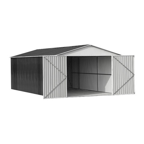 Hanover Galvanized Steel Trash And Recyclables Storage Shed Easy Build ...