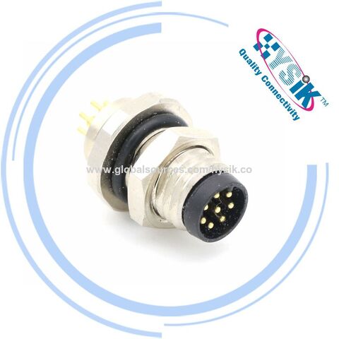 Industrial Circular Waterproof M8 Connector M8 4 5 6 8 Pin A-coding ...