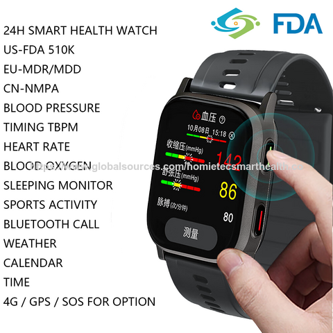 Usa-fda510k, Eu-mdr/mdd, Cn-nmpa Cleared Smart Health Watch,blood ...