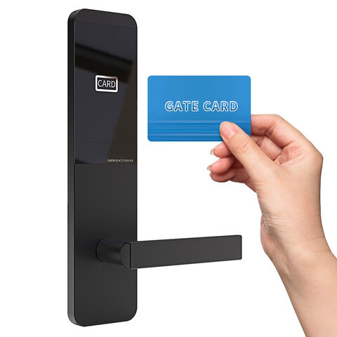 Rf Key Card Reader Rfid Intelligent Wooden Door Locks System Keyless ...
