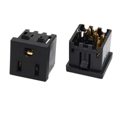 15a 125v Ac Panel Mount Outlet Industrial Plug Female Connectors Us ...