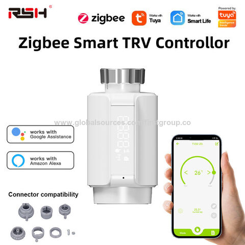 Wifi Programmable Adjustable Radiator Actuator Thermostat Google Tuya ...