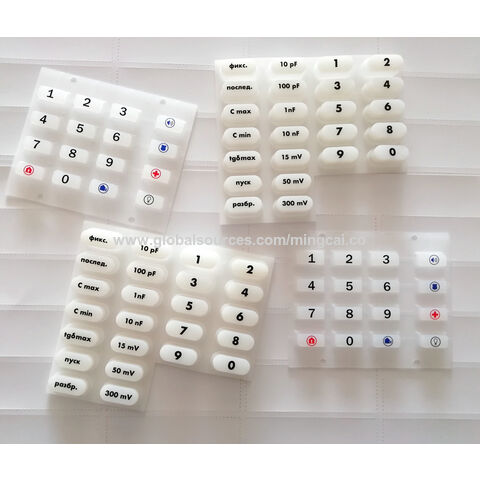 Custom Silicone Rubber Keyboard With High Quality Carbon Contacts - Buy ...